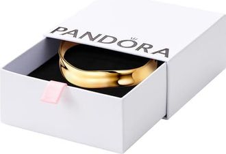 Pandora Pandora Essence Bracelet jonc ouvert large en métal plaqué or 14 carats, 1
