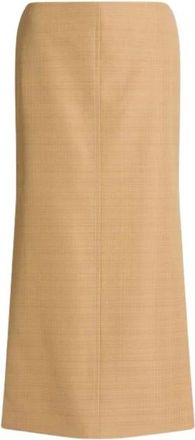 Alberta Ferretti Femme, Jupes, Beige, Taille: 40 FR Jupe Midi Droite