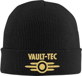 Generic Chapeau Homme, Logo Vault-Tec Design embl&egrave;me Hommes, Bonnet tricot&eacute; Unisex Femmes, Bonnet Pull Bonnet Hiver Chaleureux Chaleureux Cadeau de Hiki en Pl