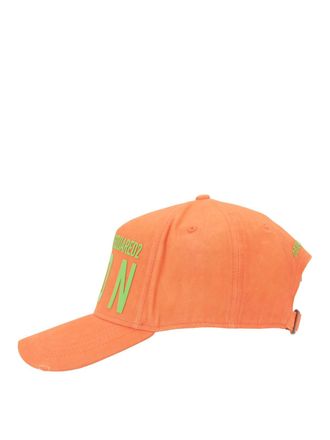 Dsquared2 Mens Icon Logo Baseball Cap Orange Accessories > Beanies & Hats
