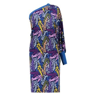 M Missoni One Shoulder Kleid mit Kontrastierenden Eins&auml;tzen - - Dresses - Damen - Mehrfarbig - M