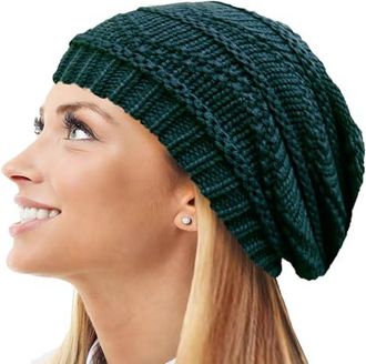 TOSKATOK Mesdames, Doux, empoté Bonnet Beanie tricoté-Teal