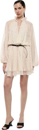 Imperial Femme, Robes, Beige, Taille: 38 FR Robe Courte &agrave; Micro-Imprim&eacute;