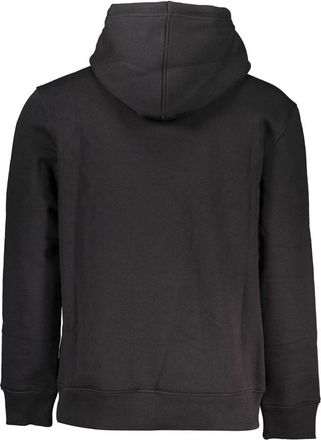Calvin Klein Logo-Embroidered Cotton Hoodie - Black