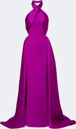 Solace London Robe longue Rumi en cr&ecirc;pe et satin
