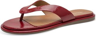Tamaris Damen Zehentrenner Pantolette flach, rot, 38 EU