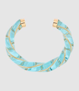 Aur&eacute;lie Bidermann Jonc Diana Transparent Bleu Ciel