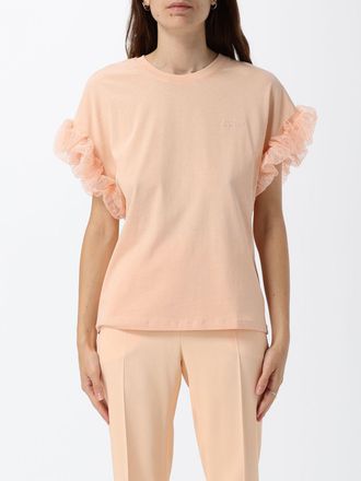 Twinset Baumwoll-T-Shirts mit R&uuml;schen
