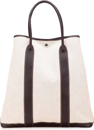 Hermès Shopper - Toile and Buffalo Leather Garden File 37 - Gr. unisize - in Braun - für Damen