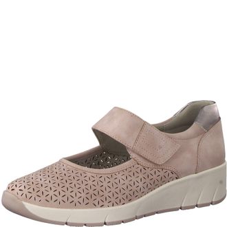Jana Damen Halbschuhe mit Klettverschluss Vegan, Rosa (Rose), 38 EU