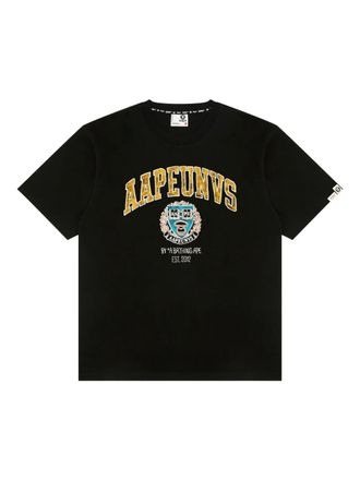 Aape By A Bathing Ape t-shirt à logo poitrine brodé - Noir