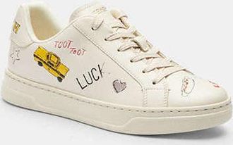 Coach High Line Sneaker mit Skizzen-Print