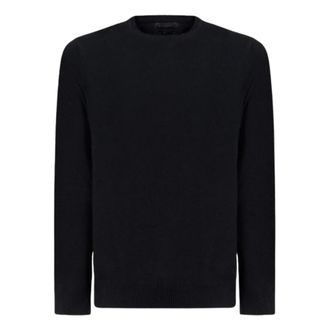 Daniele Fiesoli Schwarzer Merinowollpullover Rippenbund - - Knitwear - Herren - Schwarzk - XL