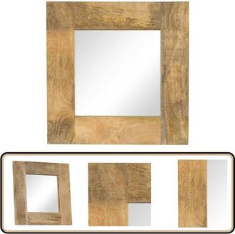 vidaXL Spiegel Mangoholz Massiv 50 x 50 cm - Vintage Spiegel - Holzspeigel - Wohnzimmerdeko - Badspiegel - Mangoholz Spiegel