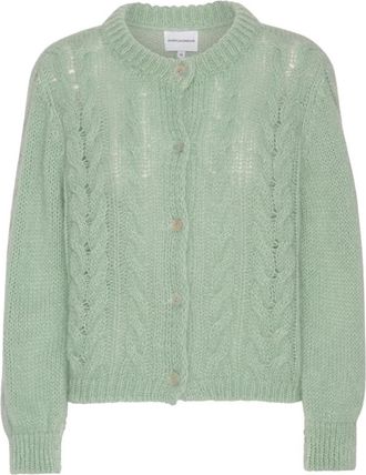 Americandreams Americandreams, Femme, Pulls, Vert, Taille: 44 FR Frankie Cardigan en Tricot &agrave; C&acirc;bles