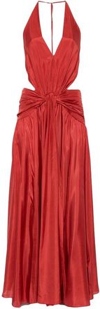 Zimmermann Indra Plunge Halter Maxi Dress