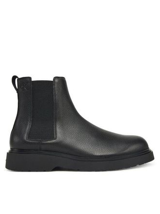 Calvin Klein Klassische Stiefeletten Combat Ess Chelsea Boot Lth YM0YM01374 Schwarz