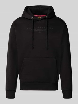 Alpha Industries Relaxed Fit Hoodie aus Baumwoll-Mix mit Label-Detail