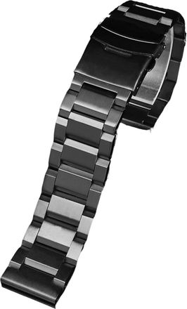Generic Für PRG-600YB/PRG-650/PRW-6600 GA2000 Männer solide Metall Edelstahl Armband zubehör 24mmSchwarz Silber Band