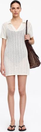 Arket H&auml;kel-Strandkleid -Wei&szlig;