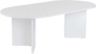 Hanah Home Table &agrave; caf&eacute; Blanche &eacute;l&eacute;gante, 119 x 60 x 39,8 cm, 100% m&eacute;lamine, &eacute;paisseur 18 mm, Design Moderne pour Salon et Salon