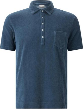 Massimo Alba Homme, Tops, Bleu, Taille: M Polo Frottee
