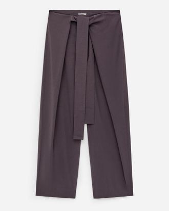 Arket Elegante Hose Im Wickeldesign -Braun