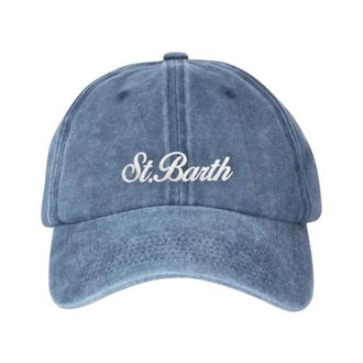 MC2 Saint Barth unisex, Accessoires, Bleu, Taille: ONE Size Casquette Denim Bleu