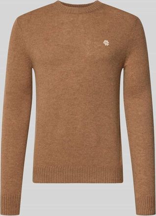 Mc Neal Slim Fit Strickpullover aus reiner Wolle mit Label-Stitching