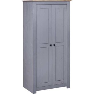 vidaXL Garde-robe Gris 80x50x171,5 cm Pin massif Assortiment Panama