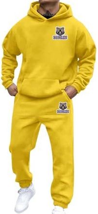 Generic Surv&ecirc;tement 2 pi&egrave;ces pour homme - Baggy - En coton - Confortable - Chaud - Pantalon de jogging et sweat &agrave; capuche - Tenue de loisirs - Streatwear - Fi