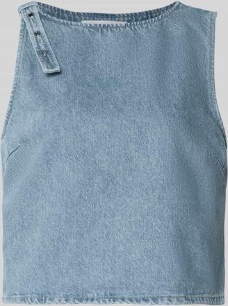 Sams&oslash;e & Sams&oslash;e Crop Top in Denim-Optik Modell MOLLY