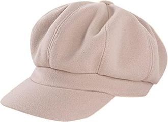 Inlefen Béret Classique Couleur Unie réglable Chapeau octogonal News Hat Winter Retro Chapeau de visière pour Femmes