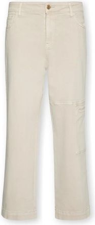 Elena Miro Femme, Jeans, Beige, Taille: 56 FR Pantalon Cargo en Bull Stretch