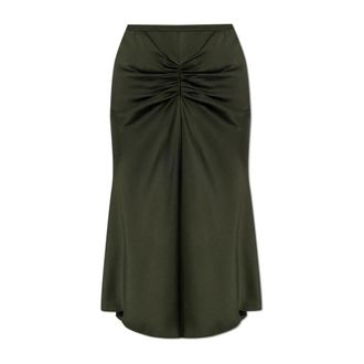 Victoria Beckham Geraffter Rock - - Skirts - Damen - Gr&uuml;n - 3XS