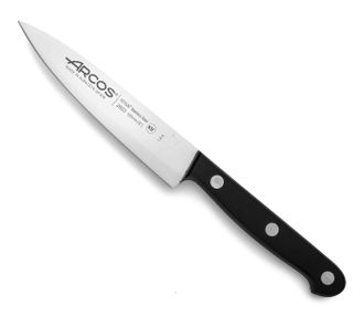 Arcos Küchenmesser Chef aus Edelstahl - Ergonomischer Griff aus Polyoxymethylen, Ideal für Schneiden und Schälen von kleinen Lebensmitteln - Klinge 120 mm, 