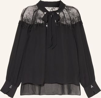 Patrizia Pepe Patrizia Pepe Schluppenbluse Mit Spitze schwarz