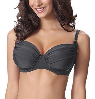 Merry Style Haut de Maillot de Bain Femme Top Soutien-Gorge P614W (Graphite (9154), EU (90 B) = FR (105B))