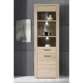 Loftscape home24 Standvitrine 67 x 198 x 41cm Braun