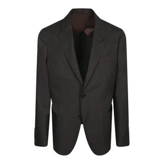 Lardini Veste en Laine Marron &agrave; Trois Boutons - Homme - Vestes - Brun - Taille: XL