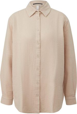 QS by s.Oliver Langarmbluse Bluse Hemdbluse aus Musselin