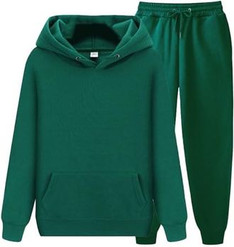 Generic Survêtement pour femme, ensemble complet avec pull à capuche surdimensionné et jogging, ensemble deux pièces, sweatshirts baggy, pantalons à jambe dro