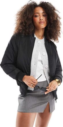 Brave Soul Bomber oversize &agrave; manches fronc&eacute;es - Noir