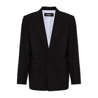 Dsquared2 Femme, Vestes, Noir, Taille: 34 FR Blazer &agrave; fente unique