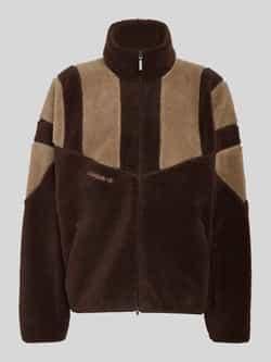 adidas Originals Relaxed Fit Teddyjacke mit Logo-Stickerei