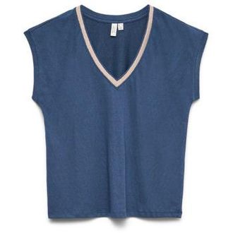 Vero Moda TOP FEMME - DARK DENIM / DETAIL INCENCE LUREX - L
