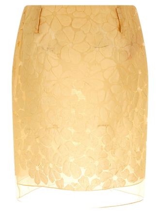 Marni Floral Jacquard Skirt - Yellow