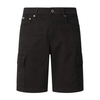 Pepe Jeans London Schwarze Gymdigo Cargo Bermuda Shorts - - Shorts - Herren - Schwarzk - W30