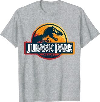 Jurassic Park Pixel Art Logo T-Shirt