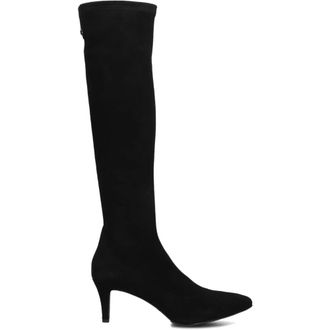 Nalini Schwarze Stretch Kniehohe Stiefel - - Shoes - Damen - Schwarzk - 37 EU